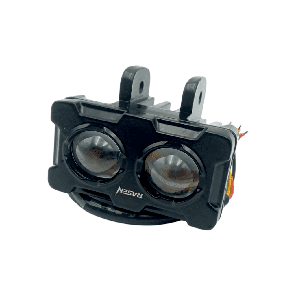 FARO LED RECTANGULAR 2 OJOS BI-COLOR AMARILLO CON BLANCO – Motos Premium