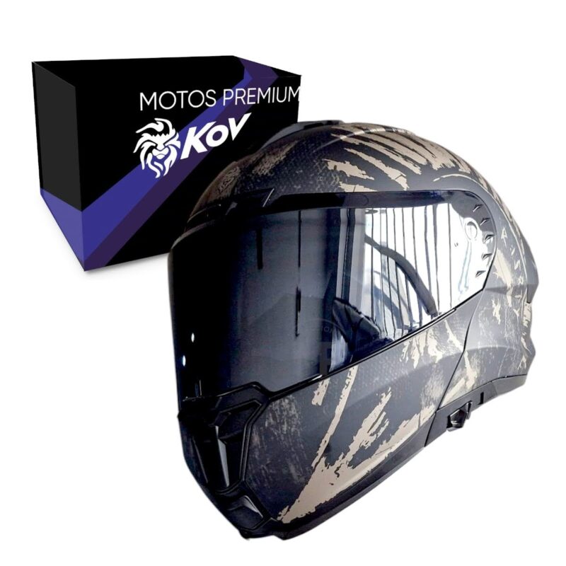 Casco Snow Gladiator Negro Mate Kov Original – Motos Premium