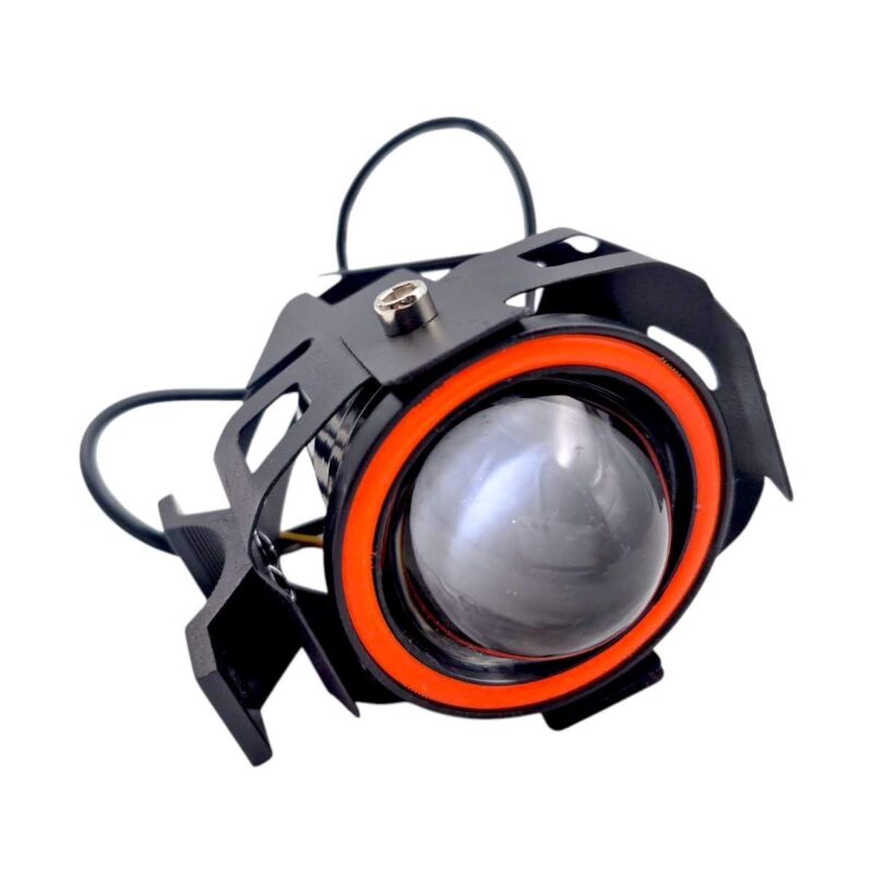 Faro LED lupa ojo ángel rojo luz blanca estrobo – Motos Premium